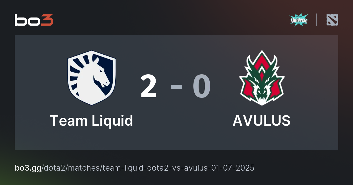Team Liquid vs AVULUS - Dota 2 – bo3.gg