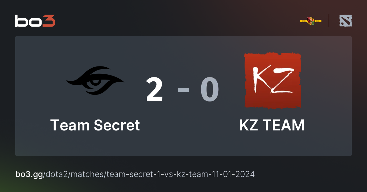 Team Secret vs KZ TEAM - Dota 2 – bo3.gg
