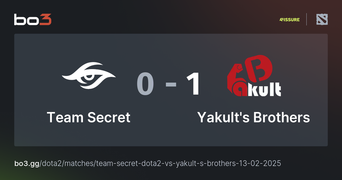 Team Secret vs Yakult's Brothers - Dota 2 – bo3.gg
