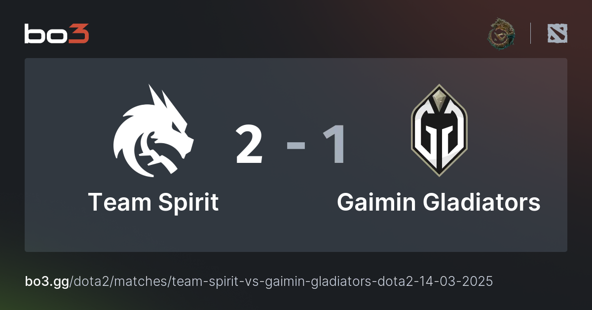Team Spirit vs Gaimin Gladiators – Map 2 – Dota 2 – bo3.gg