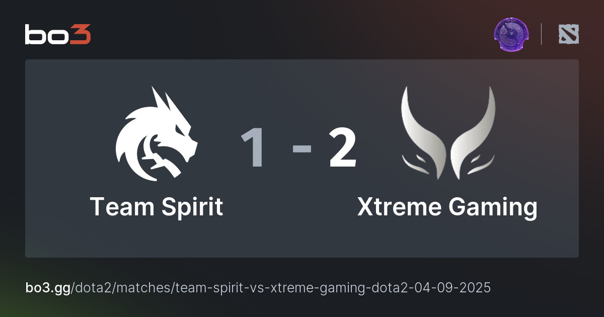 Team Spirit vs Xtreme Gaming - Dota 2 – bo3.gg