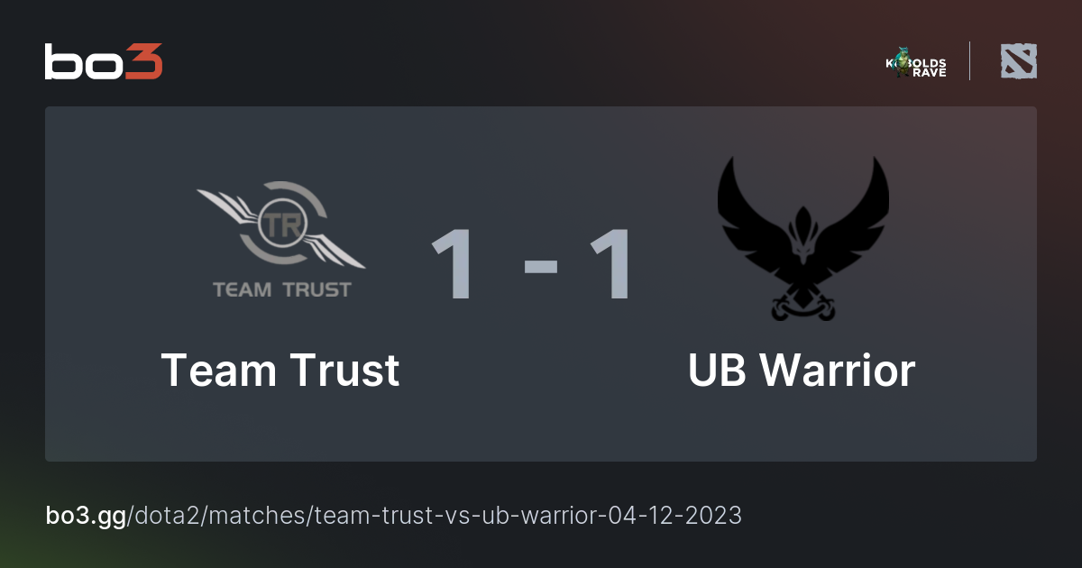 Team Trust vs UB Warrior - Dota 2 – bo3.gg