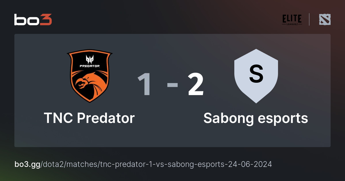 TNC Predator vs Sabong esports – Map 1 – Dota 2 – bo3.gg
