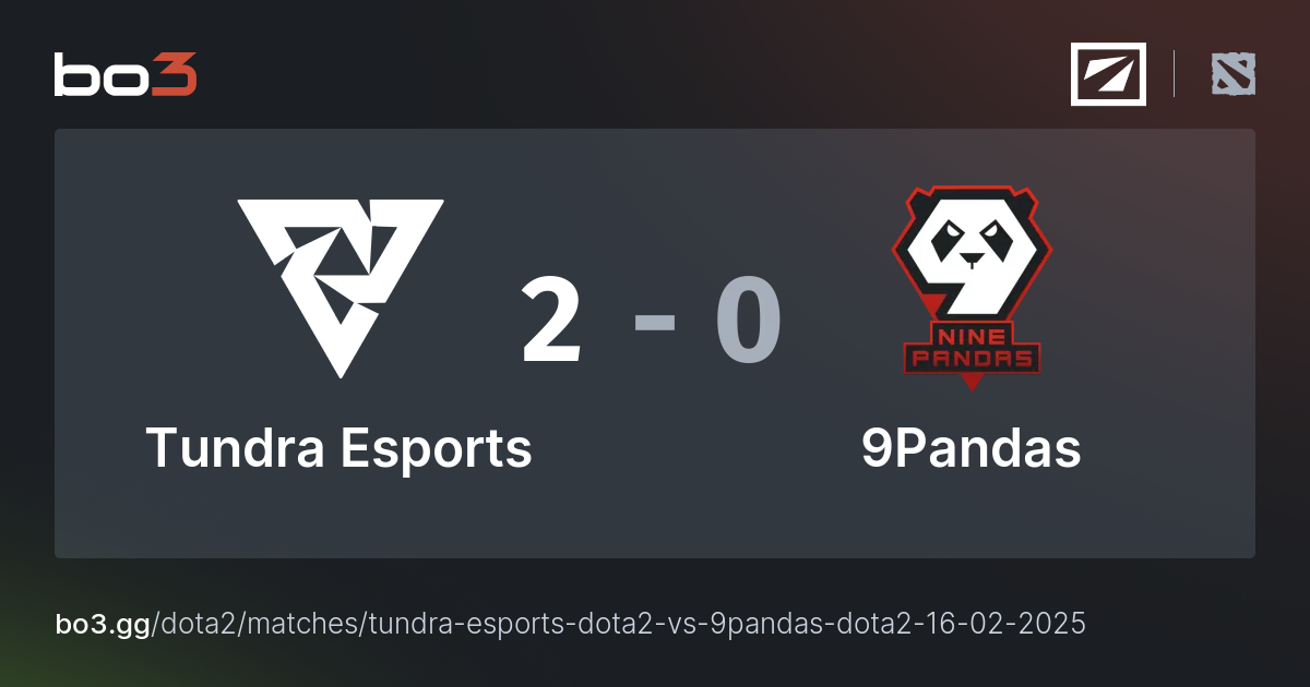Tundra Esports vs 9Pandas - Dota 2 – bo3.gg
