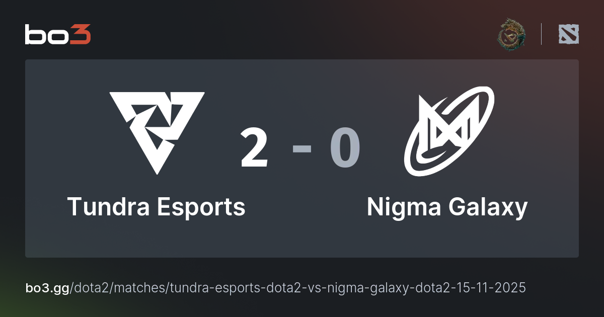 Tundra Esports vs Nigma Galaxy - Dota 2 Live – bo3.gg