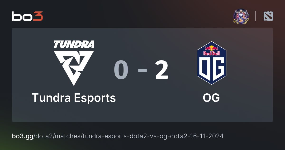 Tundra Esports vs OG - Dota 2 – bo3.gg
