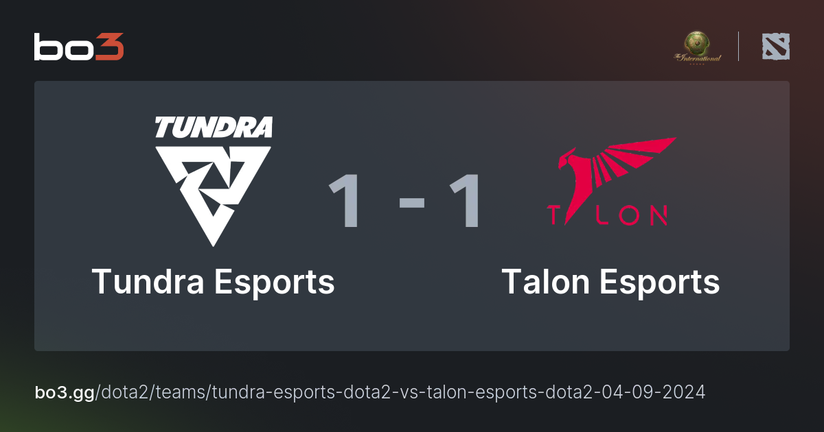 Tundra Esports vs Talon Esports - Dota 2 – bo3.gg
