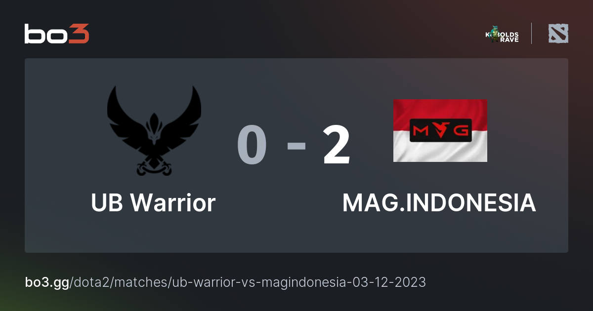UB Warrior vs MAG.INDONESIA - Dota 2 – bo3.gg