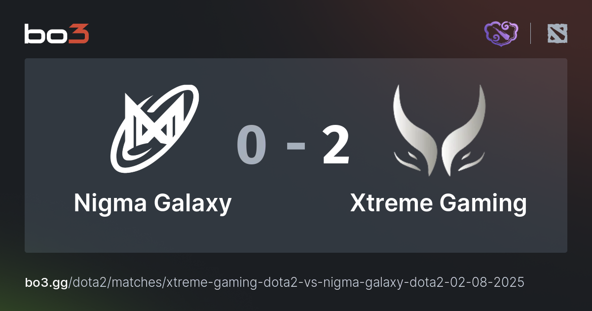 Nigma Galaxy vs Xtreme Gaming - Dota 2 – bo3.gg