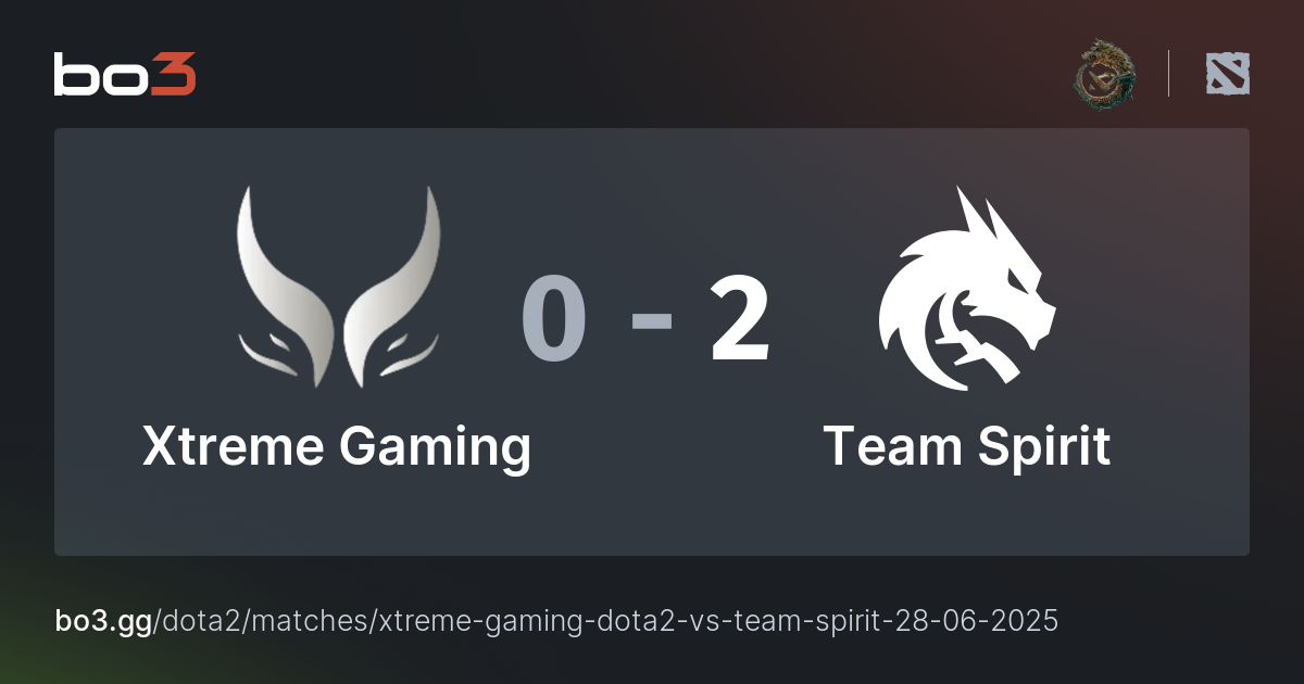 Xtreme Gaming vs Team Spirit - Dota 2 – bo3.gg