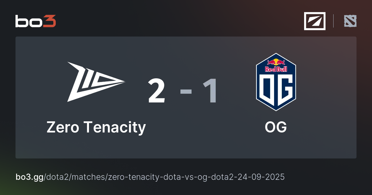 Zero Tenacity vs OG - Dota 2 – bo3.gg