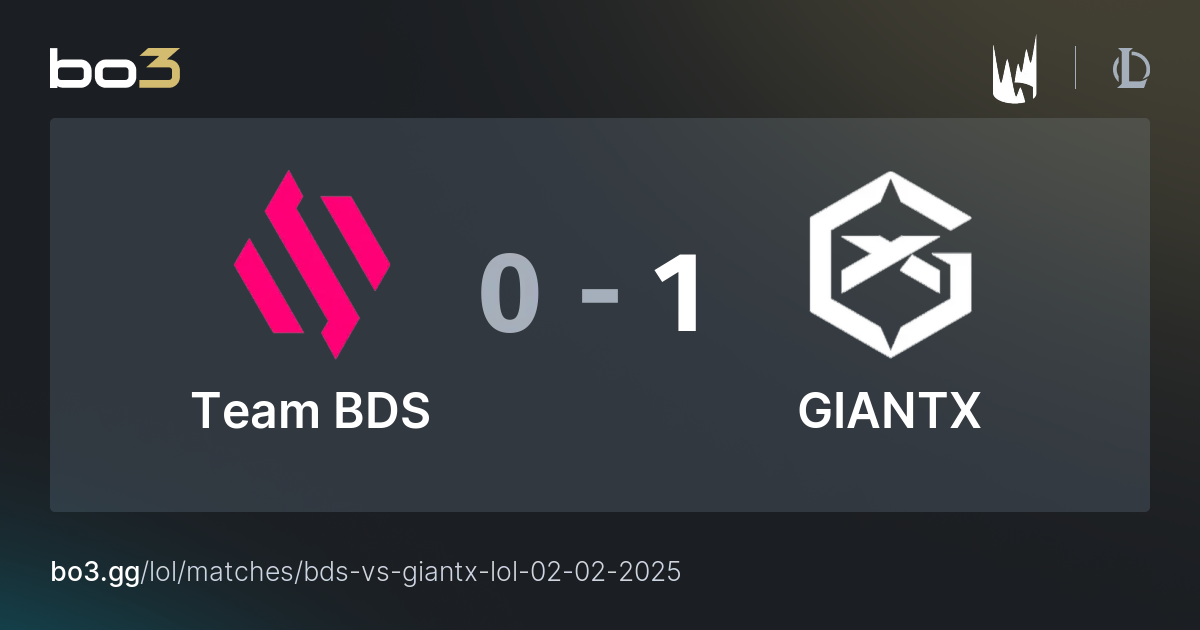 Team BDS vs GIANTX - League of Legends – bo3.gg