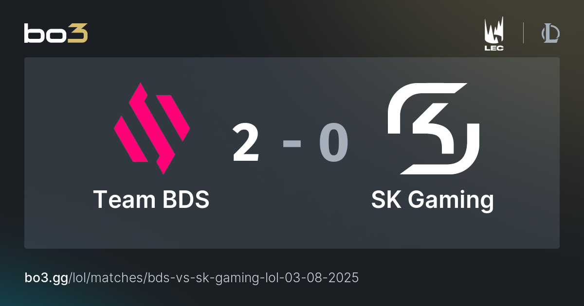 Team BDS vs SK Gaming - League of Legends – bo3.gg