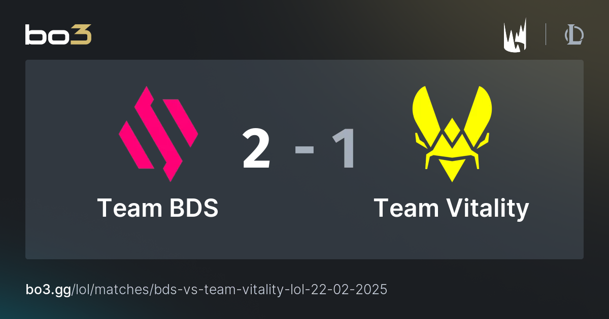 Team BDS vs Team Vitality - League of Legends – bo3.gg