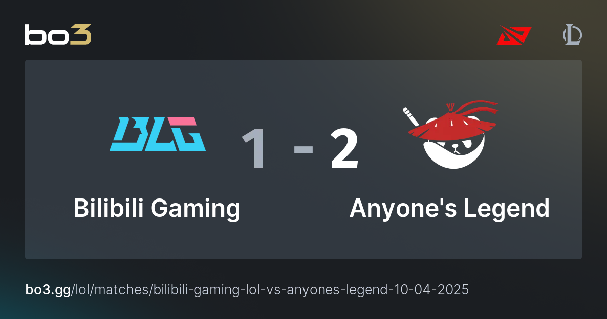 Bilibili Gaming vs Anyone's Legend – Map 1 – League of Legends – bo3.gg