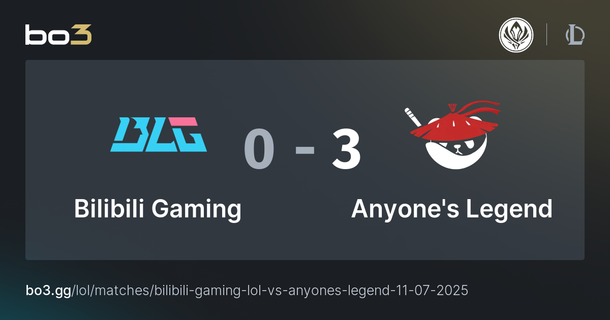 Bilibili Gaming vs Anyone's Legend – Map 1 – League of Legends – bo3.gg