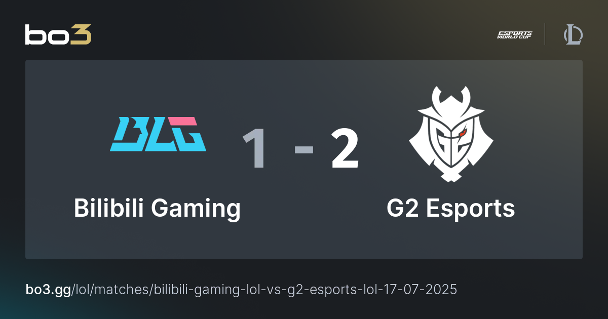 Bilibili Gaming vs G2 Esports - League of Legends – bo3.gg