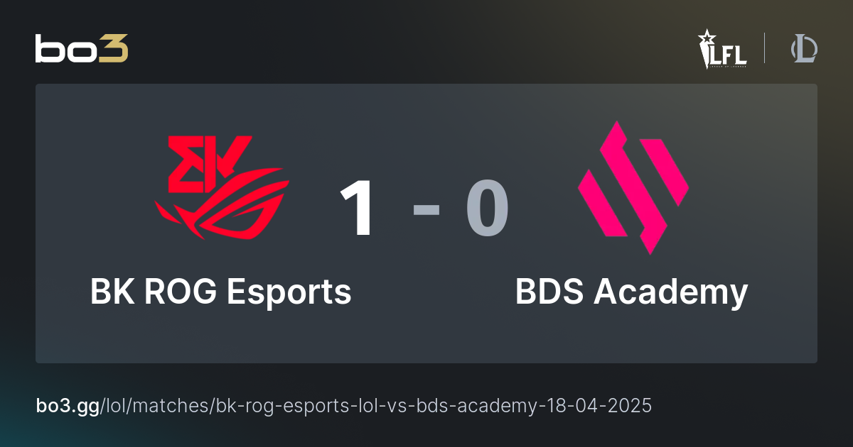 BK ROG Esports vs Team BDS Academy - League of Legends – bo3.gg