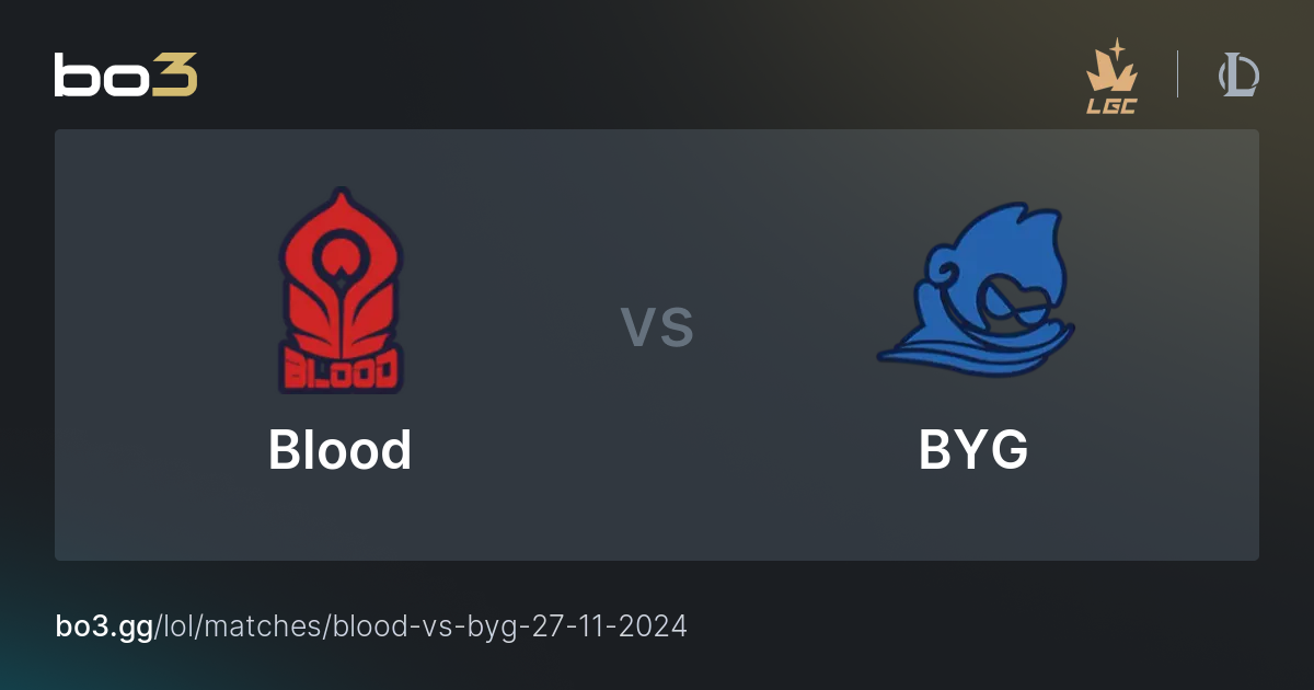 Blood vs BYG - League of Legends Live – bo3.gg