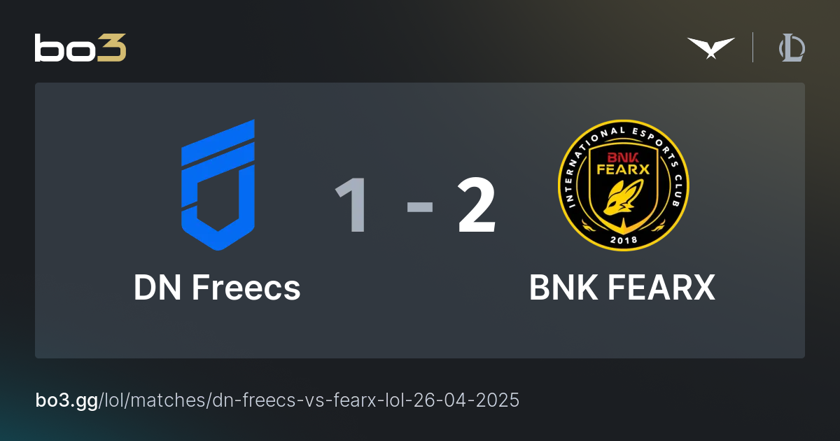 DN Freecs vs BNK FEARX - League of Legends – bo3.gg