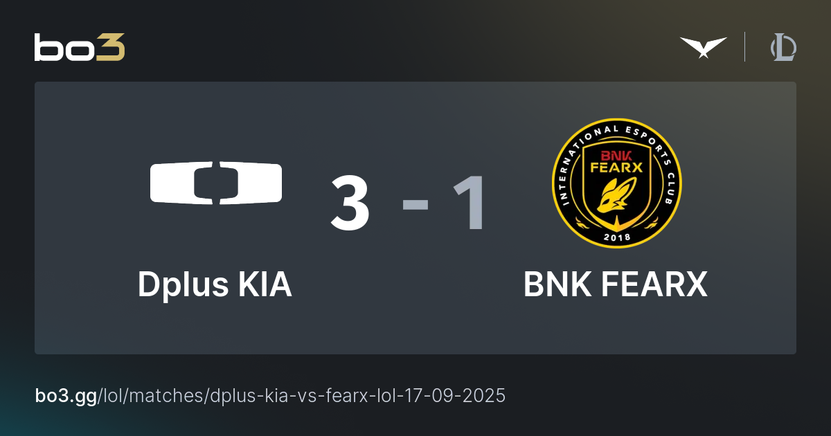 Dplus KIA vs BNK FEARX – Map 1 – League of Legends – bo3.gg
