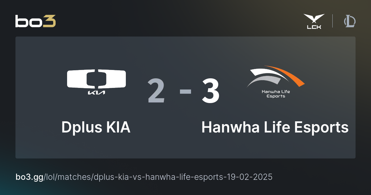 Dplus KIA vs Hanwha Life Esports – Map 2 – League of Legends – bo3.gg