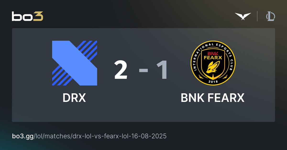 DRX vs BNK FEARX – Map 3 – League of Legends – bo3.gg