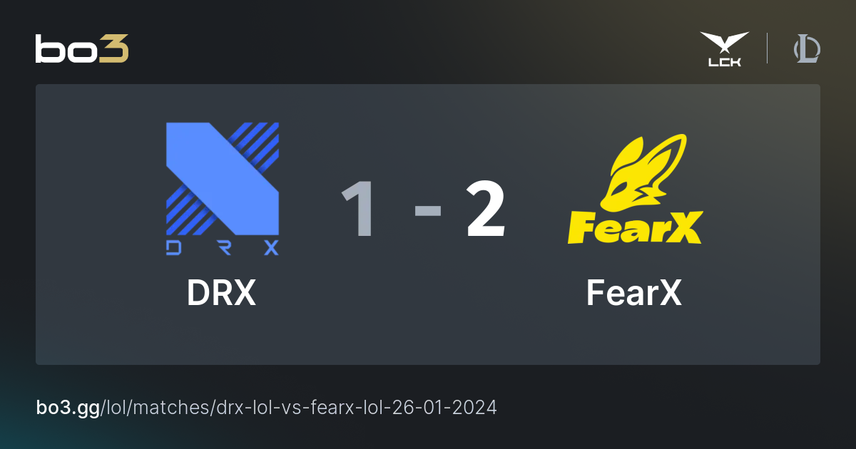 DRX vs BNK FEARX - League of Legends – bo3.gg