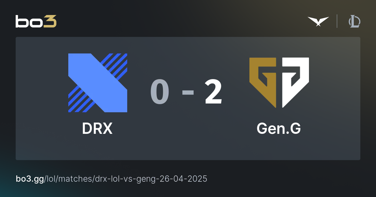 DRX vs Gen.G Esports - League of Legends – bo3.gg