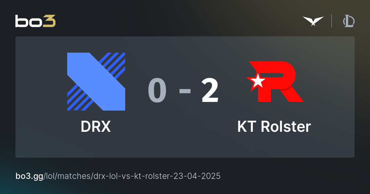 DRX vs KT Rolster - League of Legends – bo3.gg
