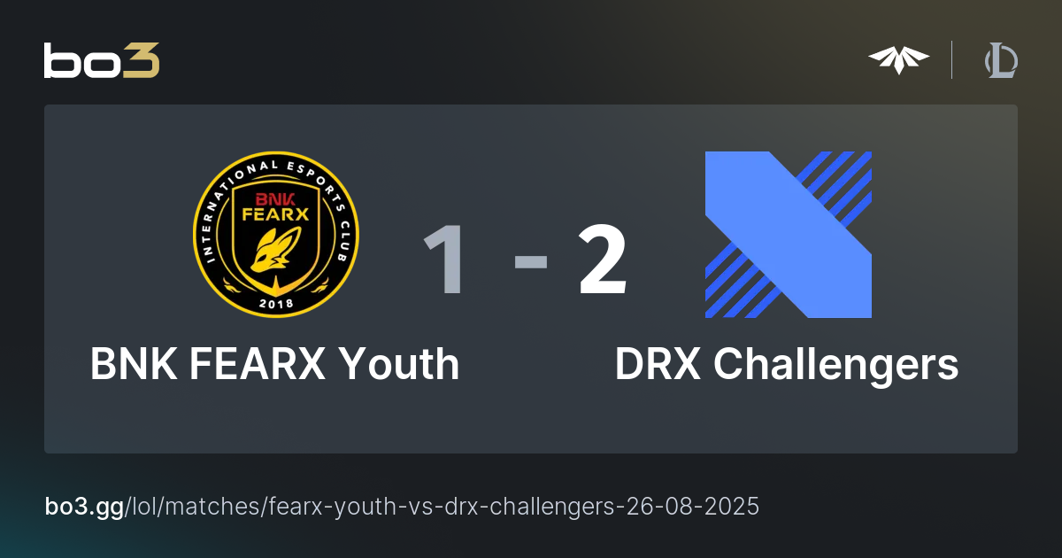 BNK FEARX Youth vs DRX Challengers – Map 2 – League of Legends – bo3.gg