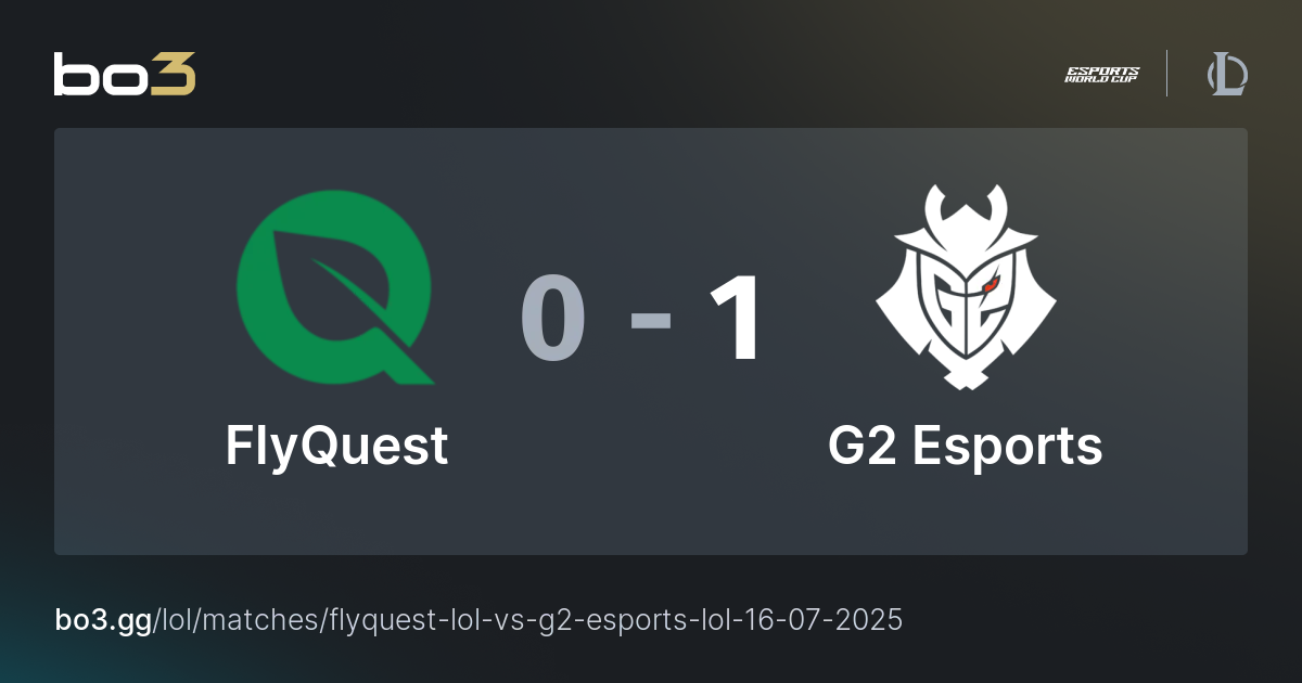 FlyQuest vs G2 Esports - League of Legends – bo3.gg