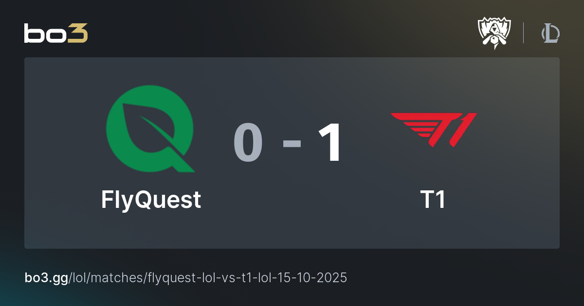 FlyQuest vs T1 - League of Legends – bo3.gg