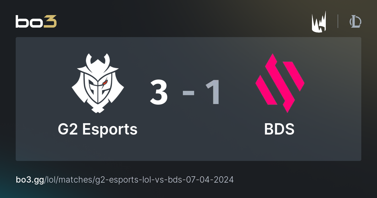 G2 Esports vs Team BDS - League of Legends – bo3.gg