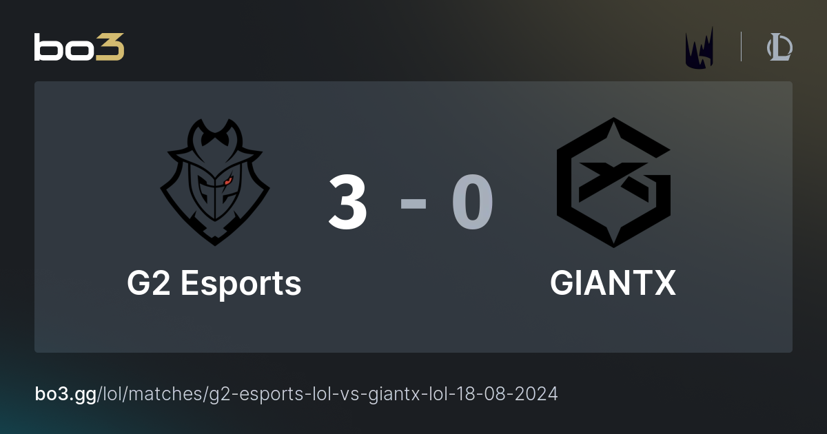 G2 Esports vs GIANTX - League of Legends – bo3.gg