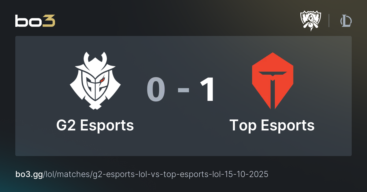 G2 Esports vs Top Esports - League of Legends – bo3.gg