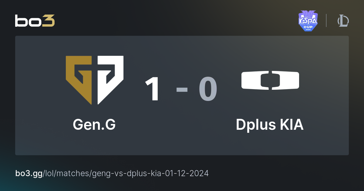 Gen.G Esports vs Dplus KIA - League of Legends – bo3.gg