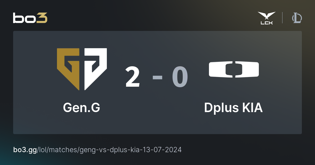 Gen.G vs Dplus KIA - League of Legends – bo3.gg