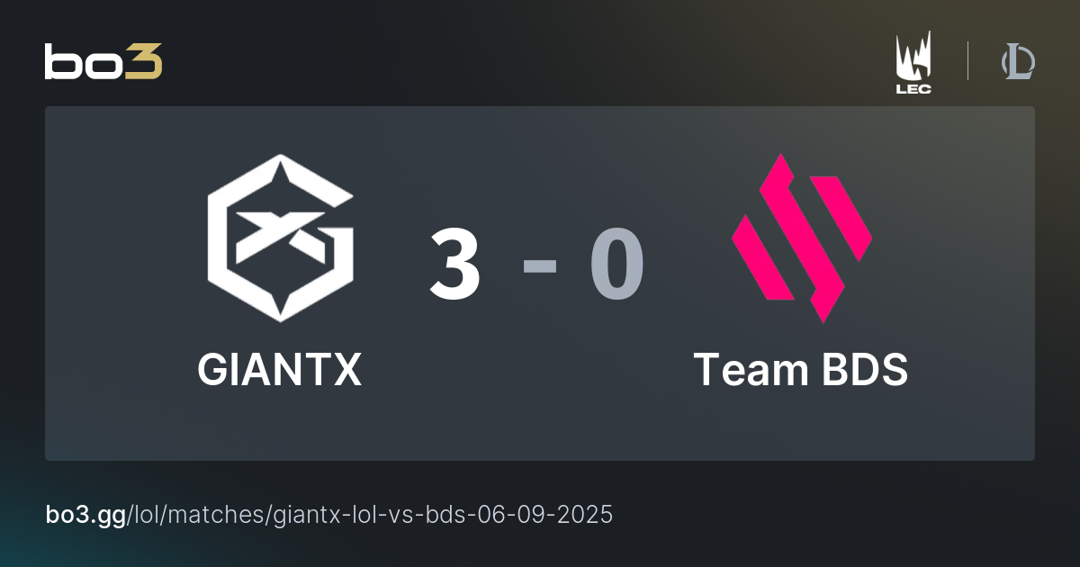 GIANTX vs Team BDS – Map 2 – League of Legends – bo3.gg