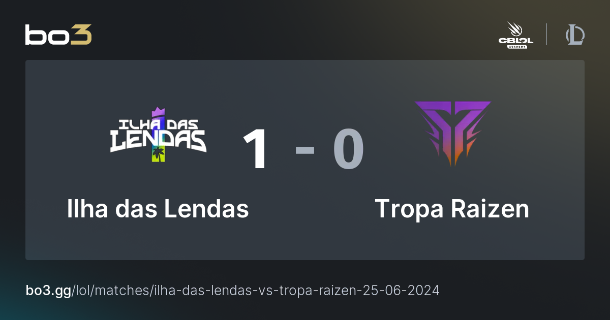 Ilha das Lendas vs Tropa Raizen - League of Legends – bo3.gg
