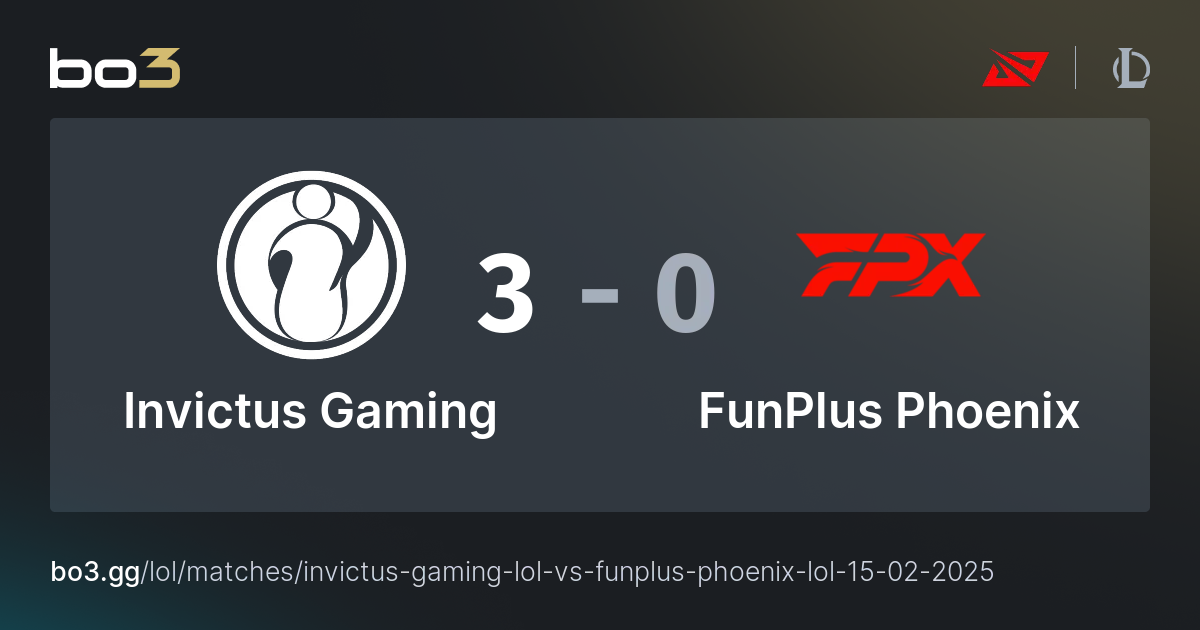 Invictus Gaming vs FunPlus Phoenix – Map 3 – League of Legends – bo3.gg