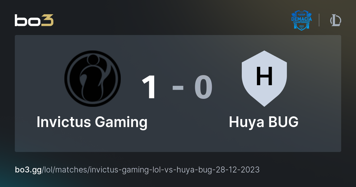 Invictus Gaming vs Huya BUG - League of Legends – bo3.gg