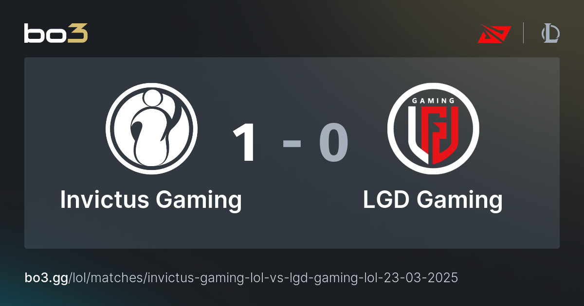 Invictus Gaming vs LGD Gaming - League of Legends – bo3.gg