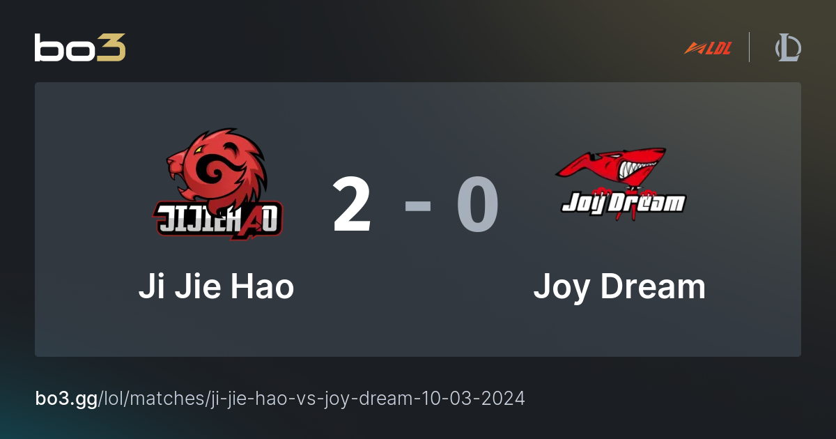 Ji Jie Hao vs Joy Dream - League of Legends – bo3.gg