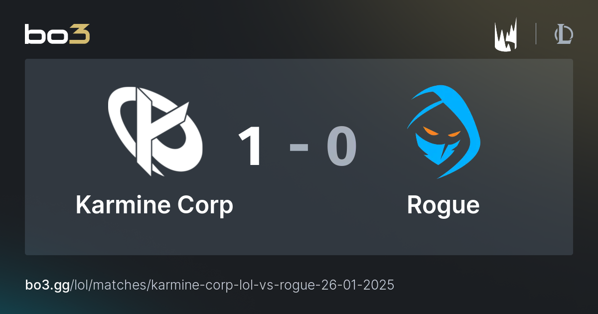 Karmine Corp vs Rogue - League of Legends – bo3.gg