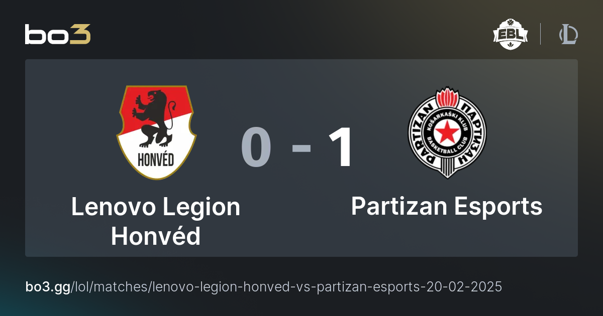 Honvéd Esport vs Partizan Esports - League of Legends – bo3.gg