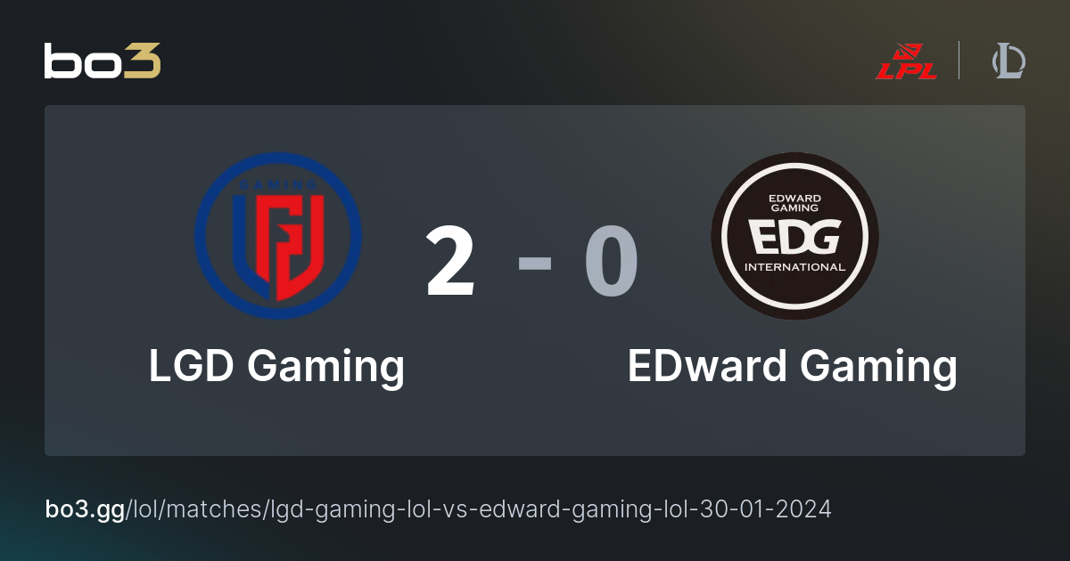 LGD Gaming vs EDward Gaming - League of Legends – bo3.gg