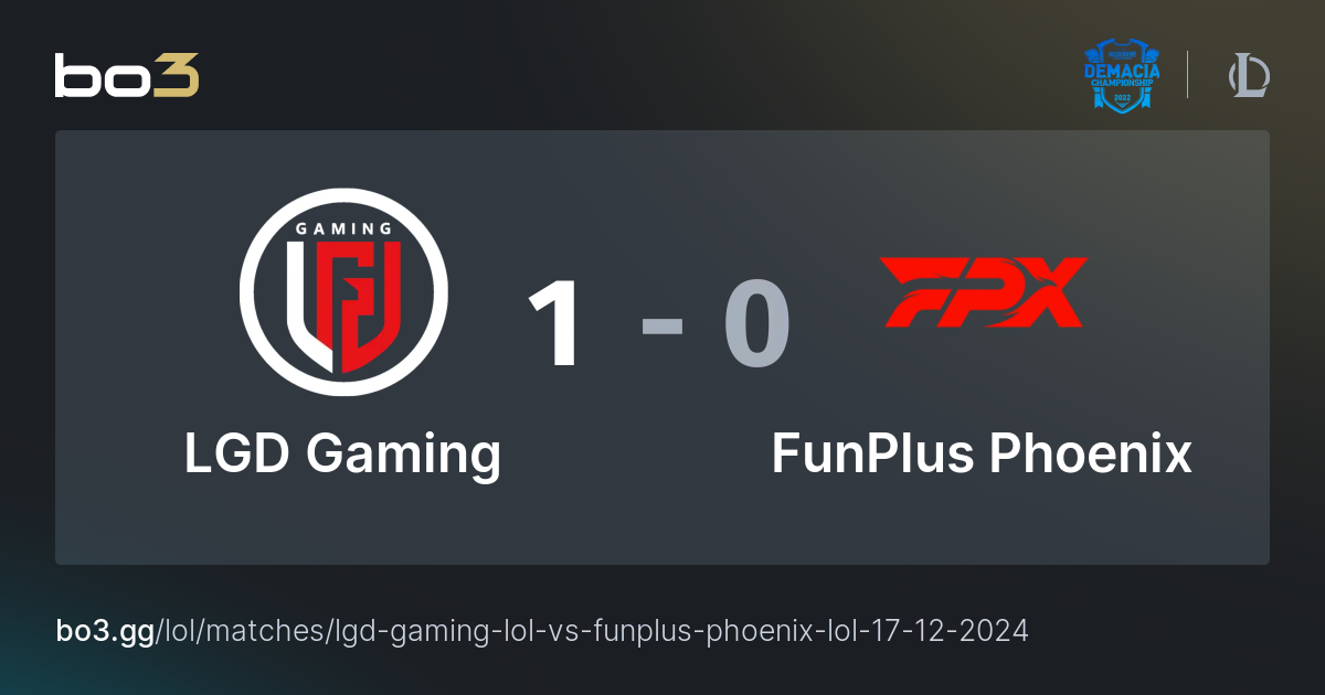 LGD Gaming vs FunPlus Phoenix - League of Legends – bo3.gg
