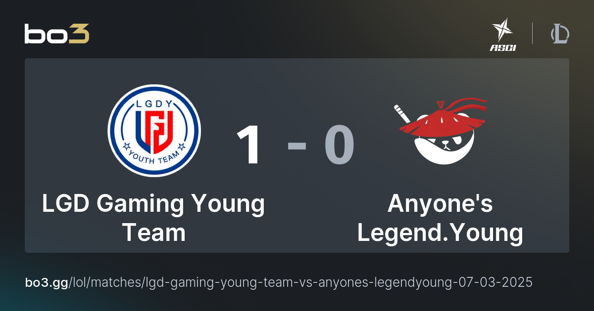 LGD Gaming Young Team vs Anyone's Legend.Young - League of Legends Live – bo3.gg