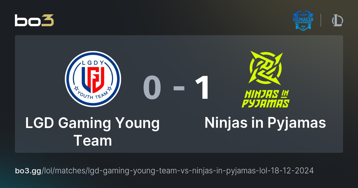 LGD Gaming Young Team vs Ninjas in Pyjamas - League of Legends – bo3.gg